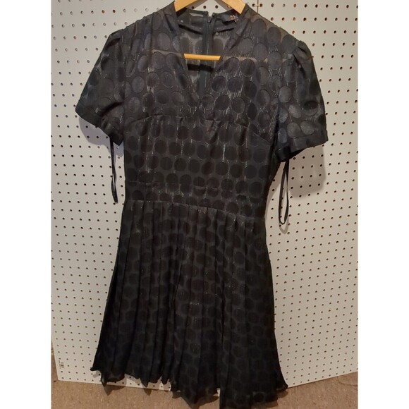 Alex Marie | Dresses | Alex Marie Black Polka Dot Dress Size 6 Goth ...